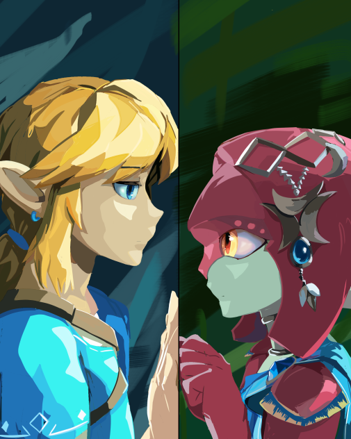 BotW Mipha & Link - ibisPaint