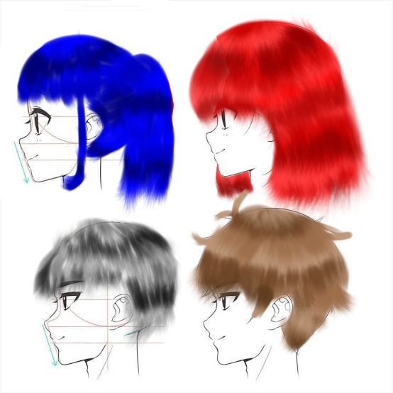 pelo tipo realista - ibisPaint