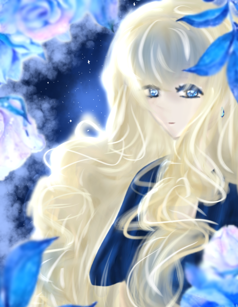 Blue roses 🥀🌌 - ibisPaint