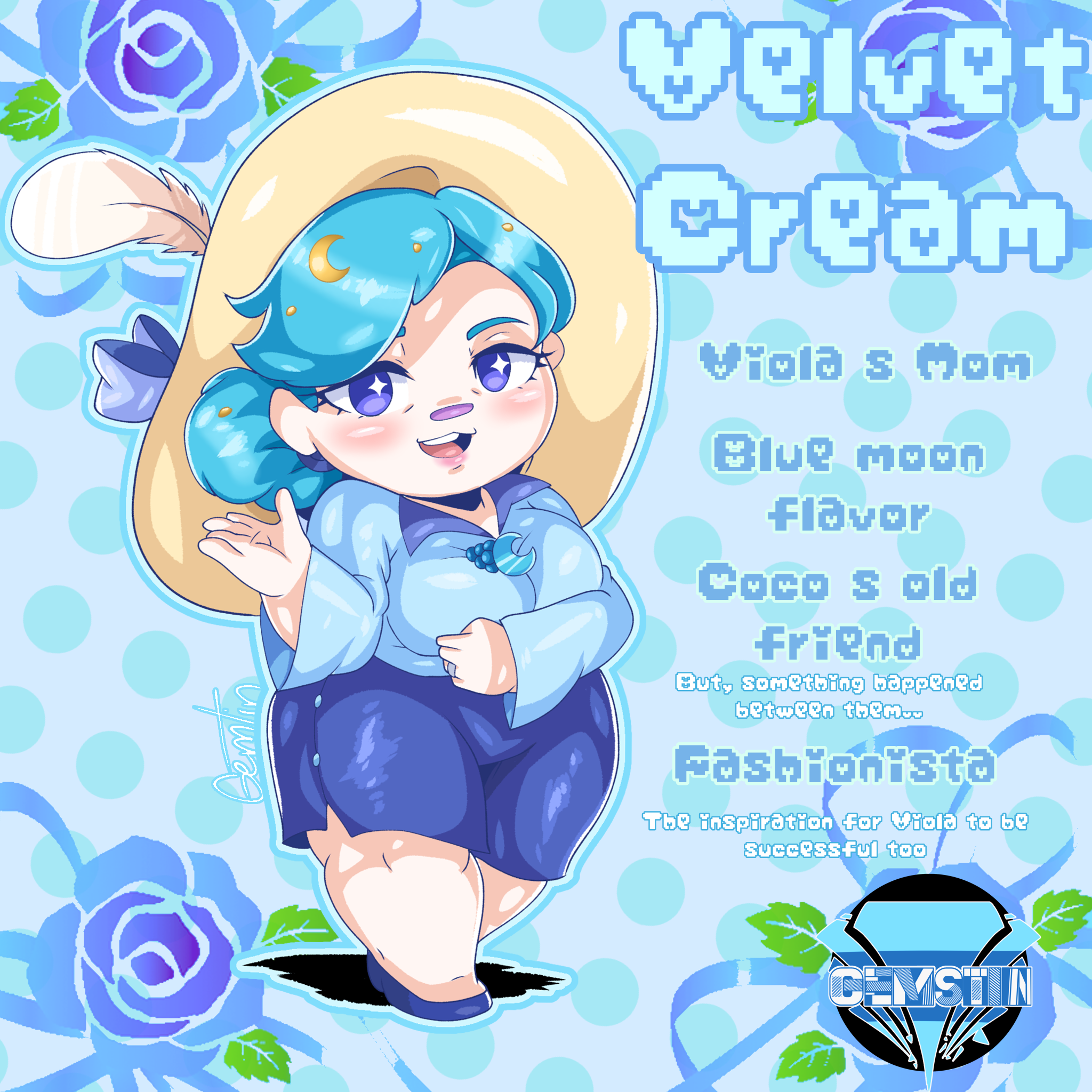 VELVET CREAM-💙🍦BLUE MOON-MINTY HUE - ibisPaint