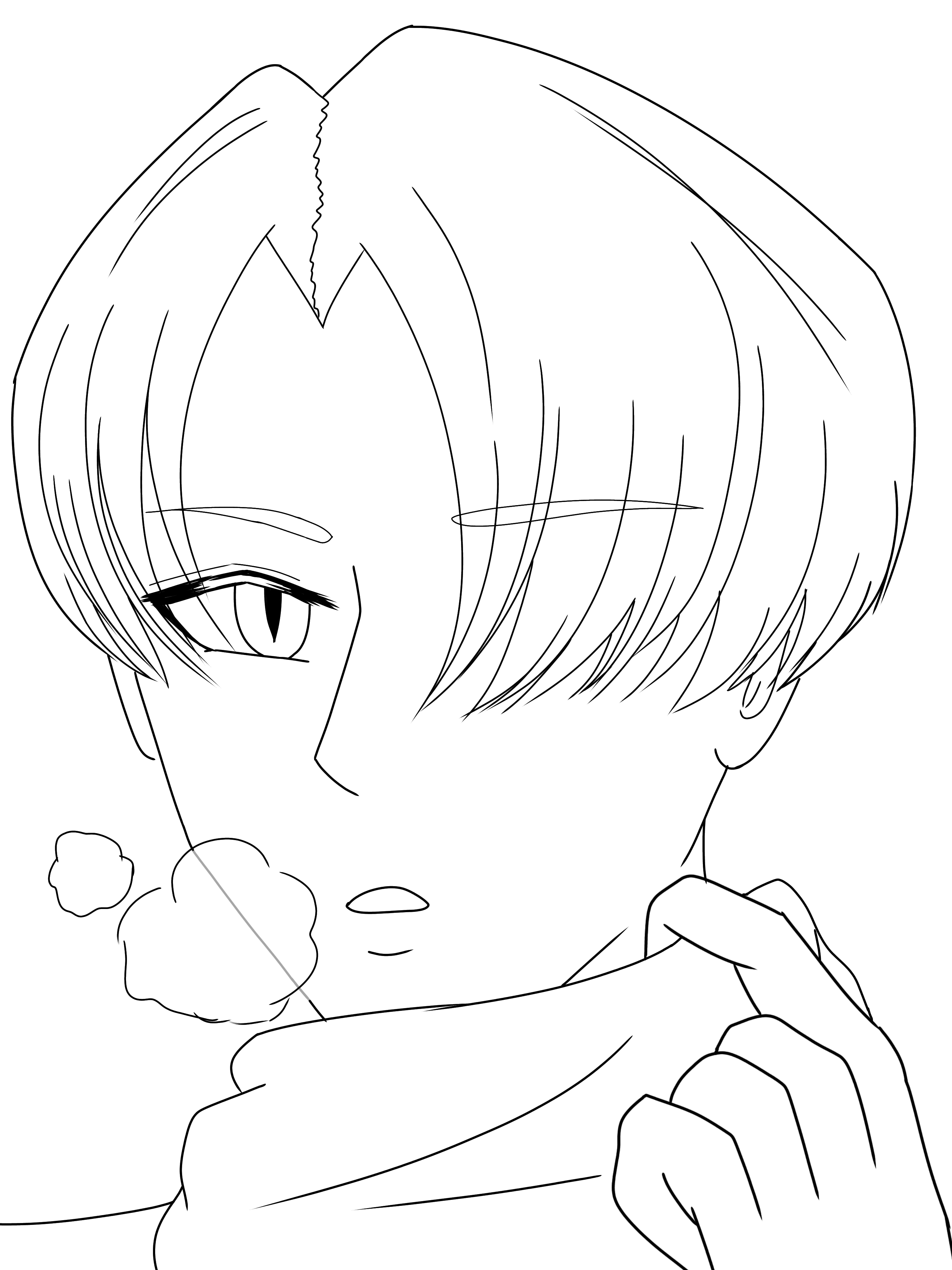 It's cold (lineart) - ibisPaint