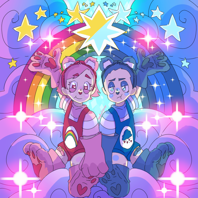 Care bares cheer and grumpy bear - ibisPaint