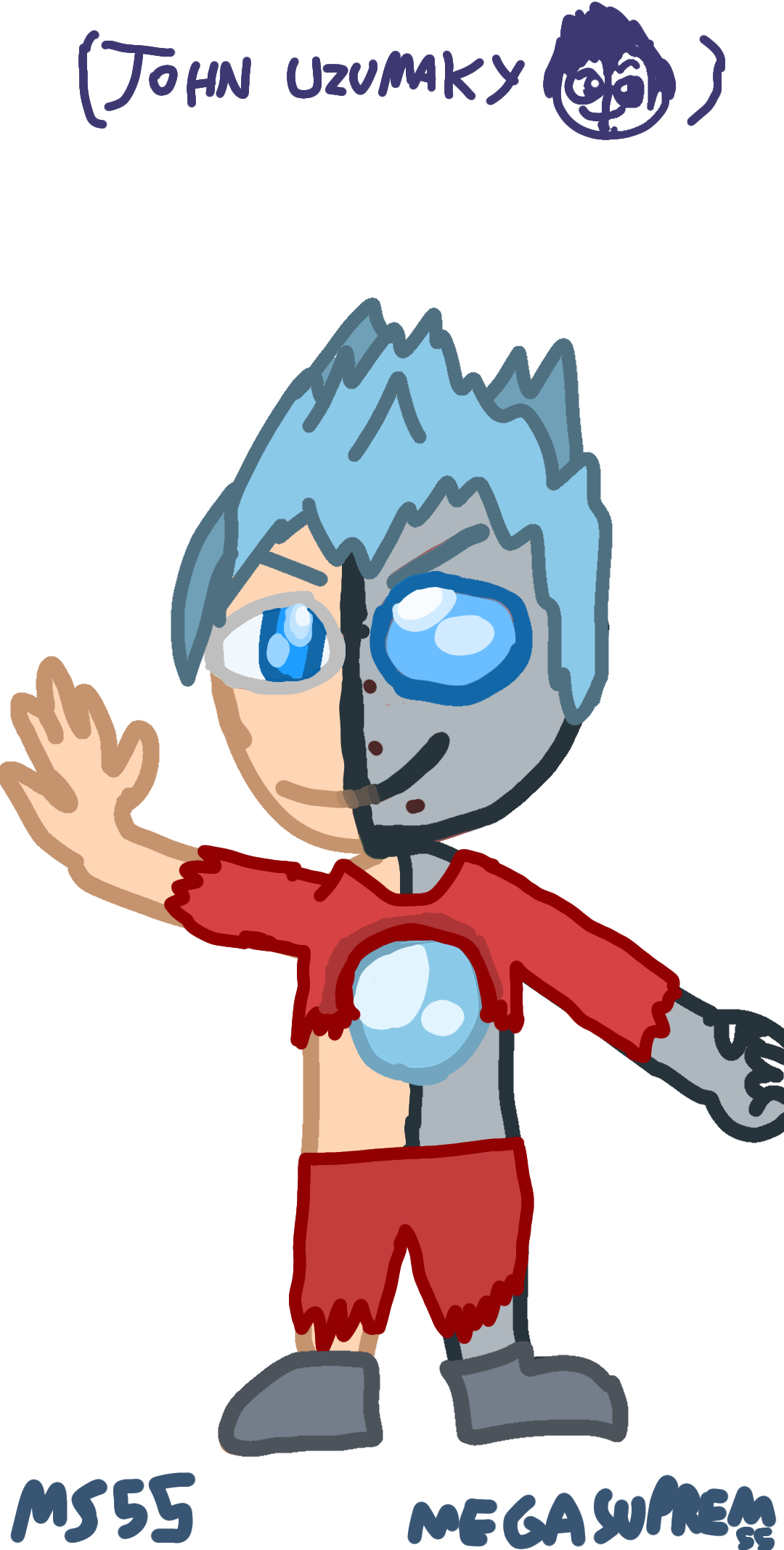John Uzumaky (Human Robot Boy) - ibisPaint