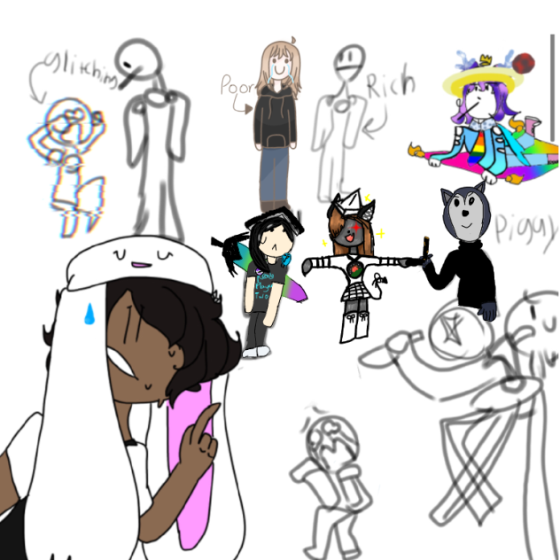 me in kate Copeland roblox collob - ibisPaint