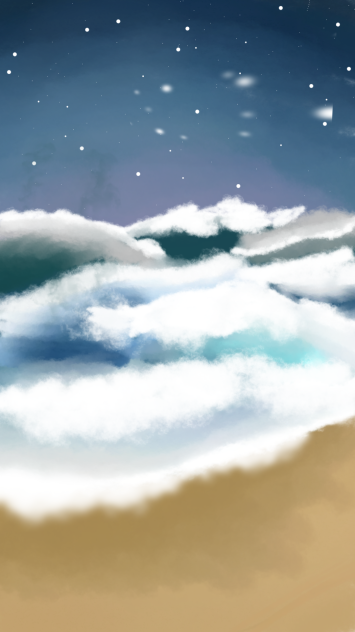 Before the ocean , alone and curious - ibisPaint