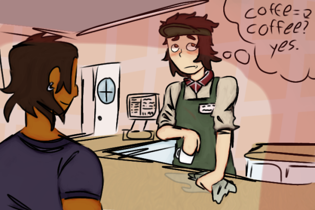 Coffee Shop - Aletyler Au - ibisPaint