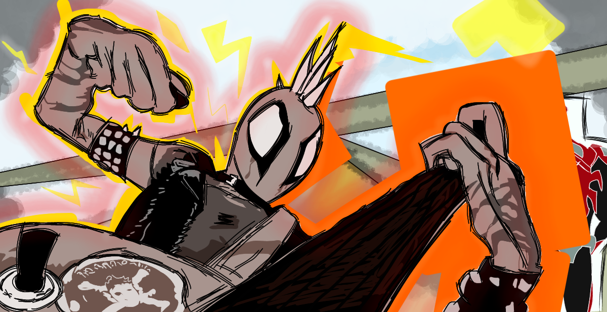Across The SpiderVerse, Spider-Punk - ibisPaint