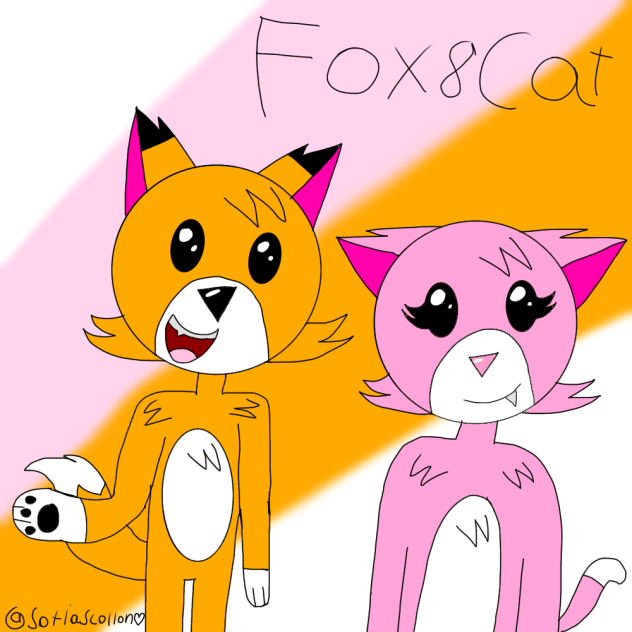 Fox and Cat Kawaii Orange - ibisPaint