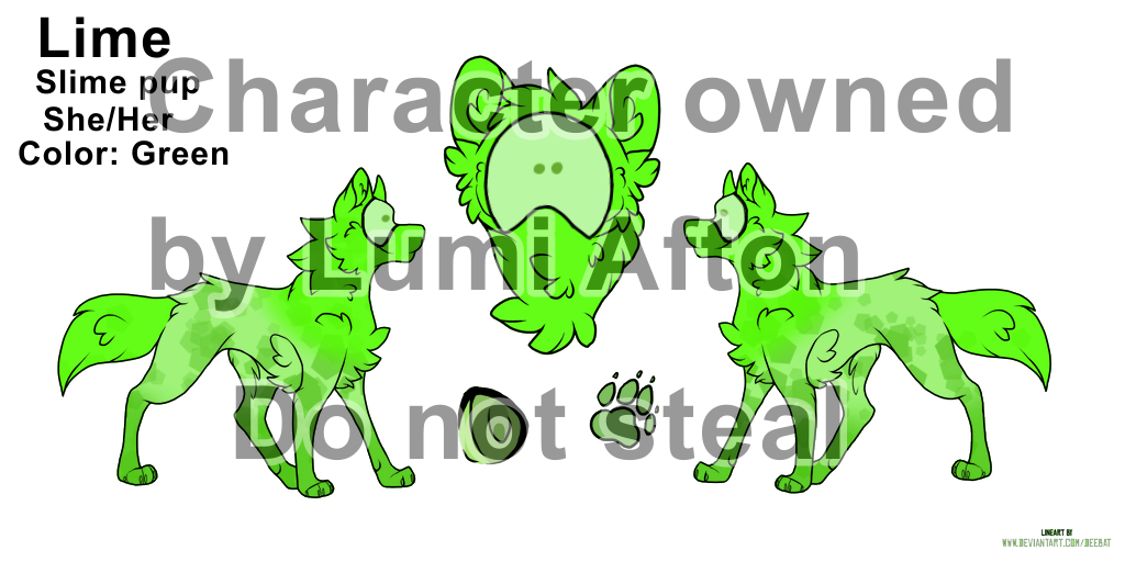 Green Slime Pup OC - ibisPaint