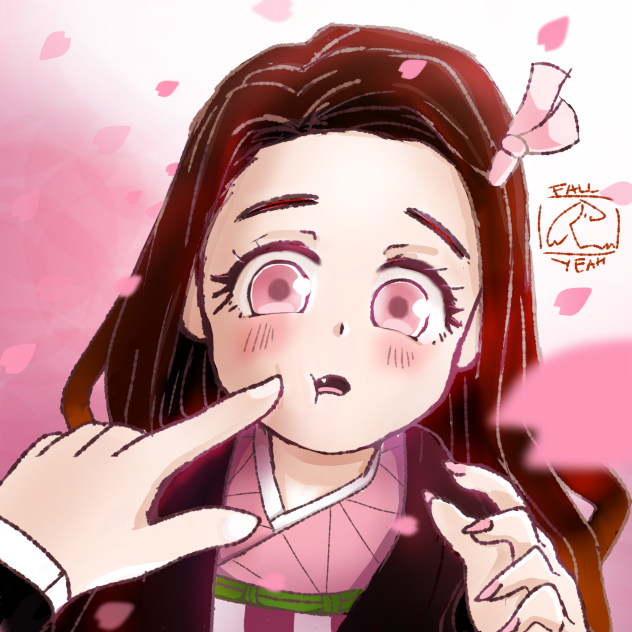 Nezuko chan and cherry blossom - ibisPaint