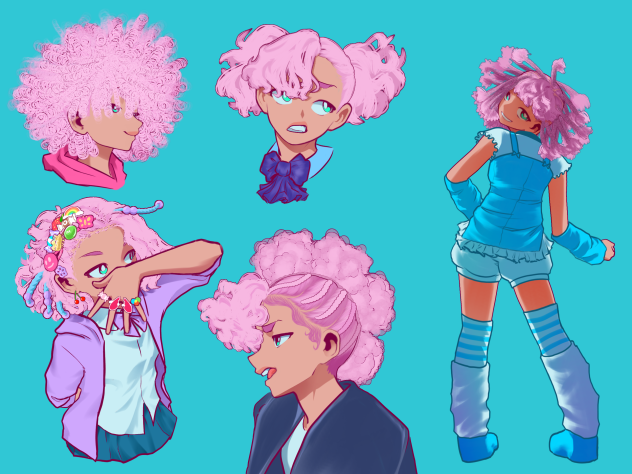 Xtra pinkoc hair spread - ibisPaint