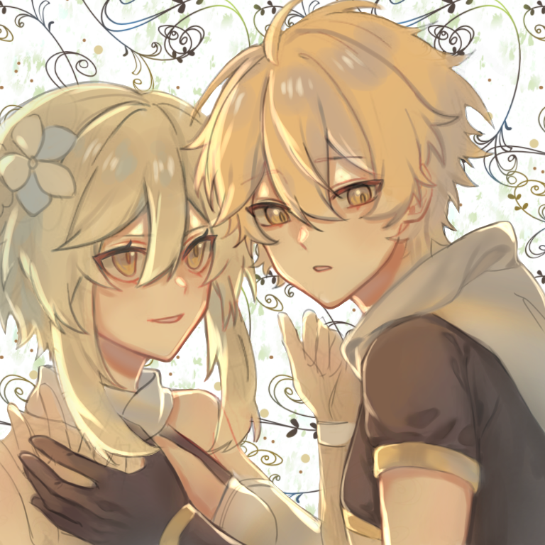 Genshin fanart (Aether and Lumine) - ibisPaint