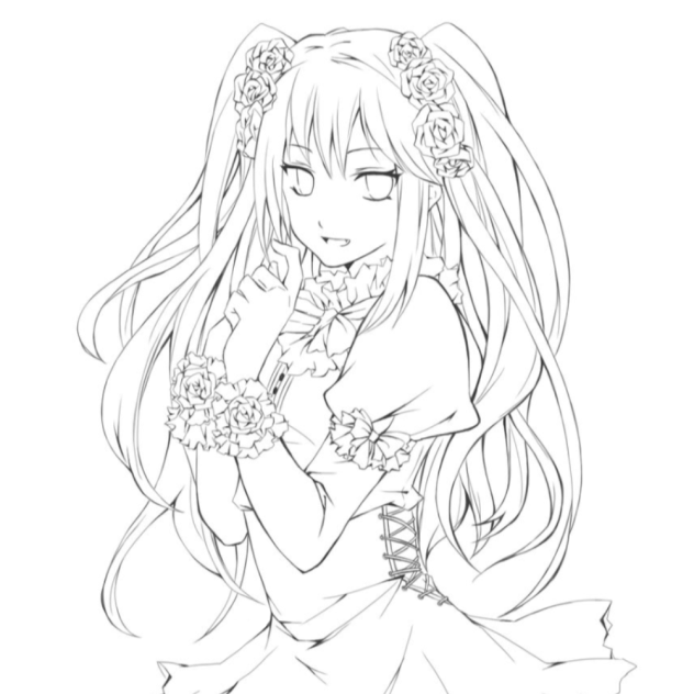 anime line art - ibisPaint