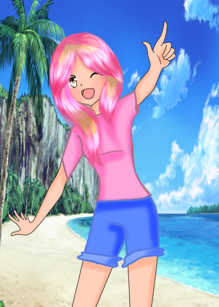 Me on the Beach - ibisPaint