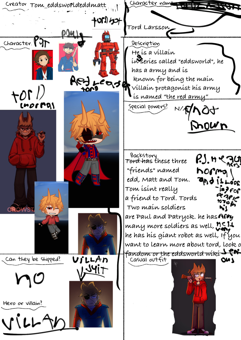 ~Tord character sheet~ - ibisPaint