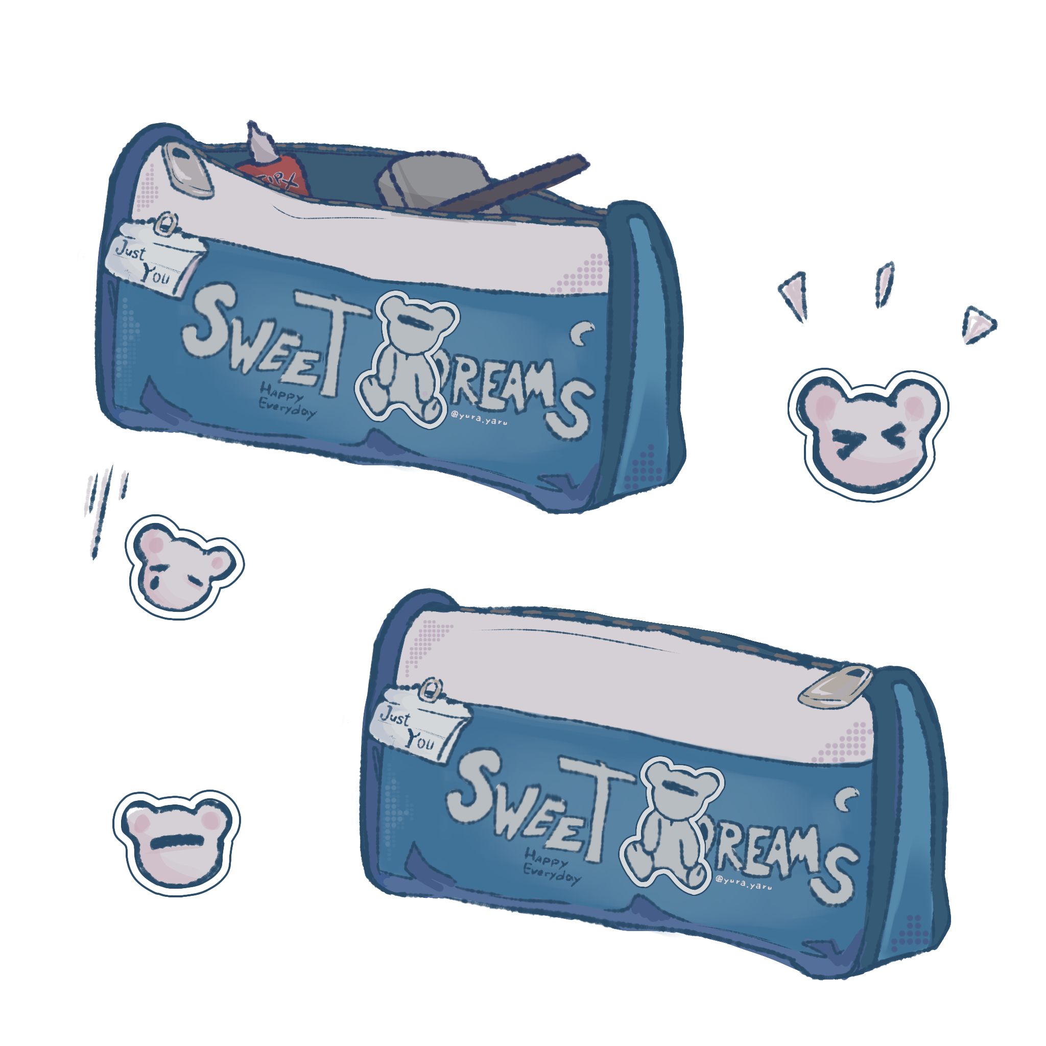 pencil case blue - ibisPaint