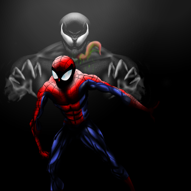 spiderman and venom - ibisPaint