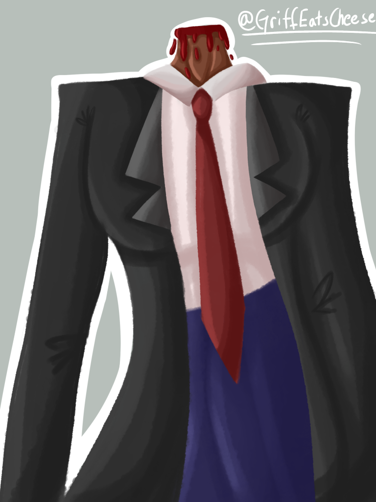 Beheaded girl in suit - ibisPaint