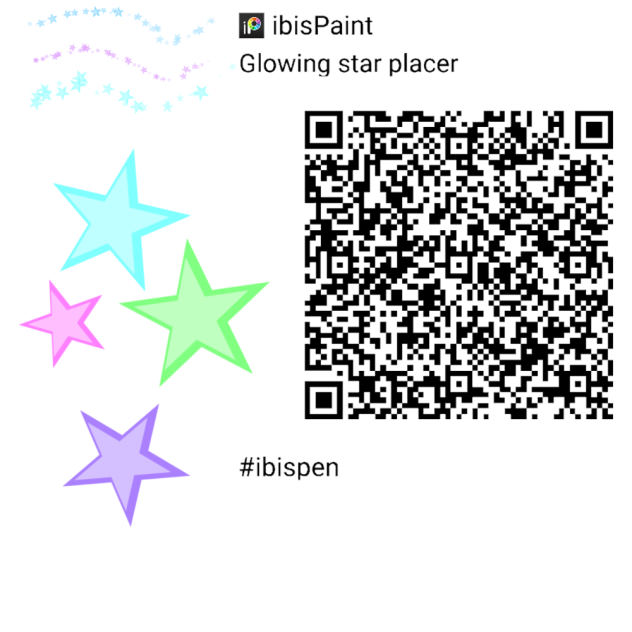 Glowing star placer brush - ibisPaint