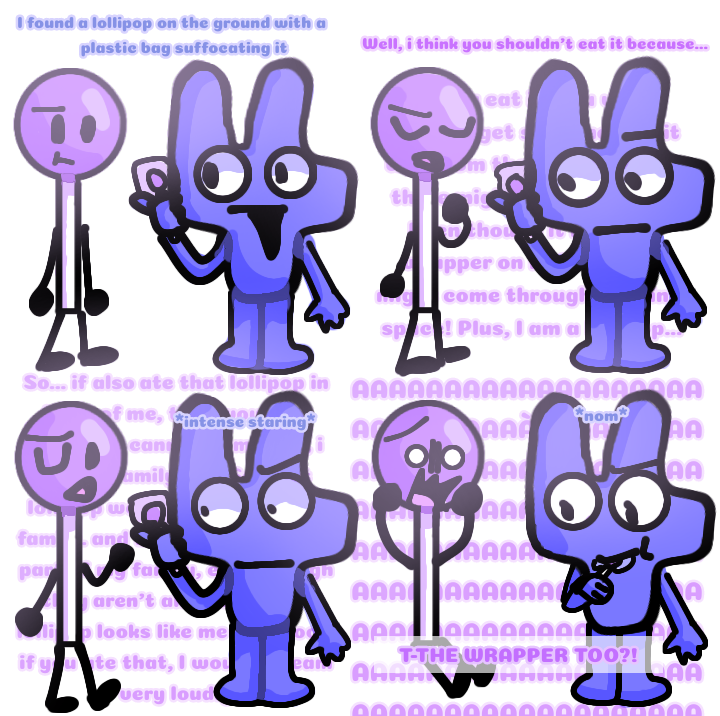 four eats lollipop (from the ground) - ibisPaint