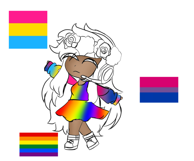 Pansexual, bisexual, and gay flags - ibisPaint