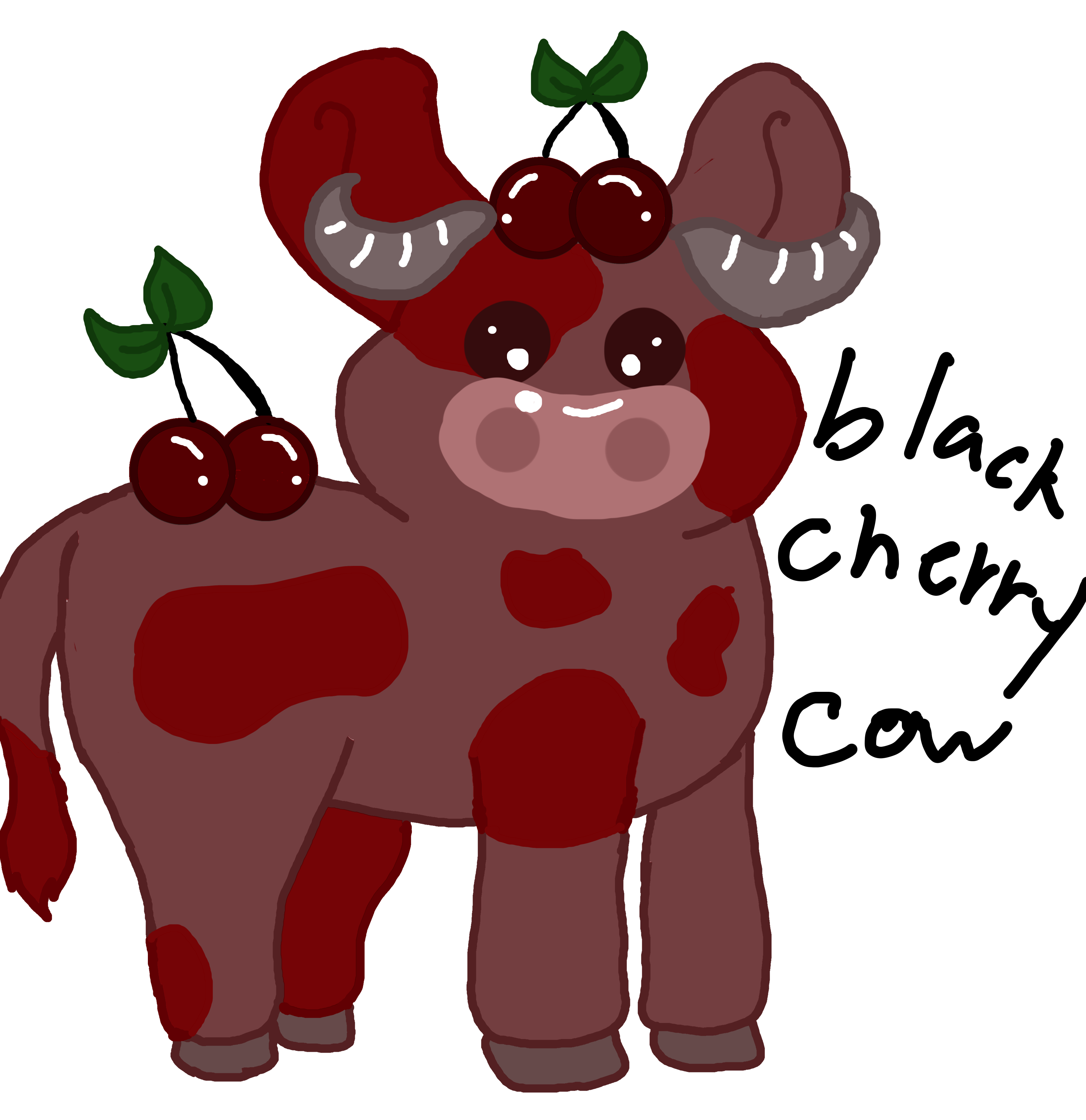 black cherry cow - ibisPaint