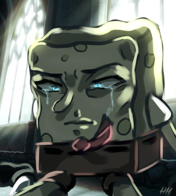 Sad SpongeBob - ibisPaint