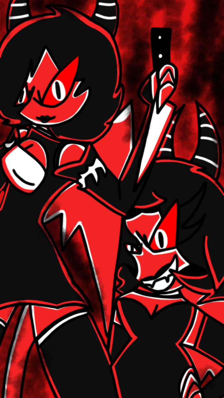 Adeline And Candy Halloween Portraid - ibisPaint