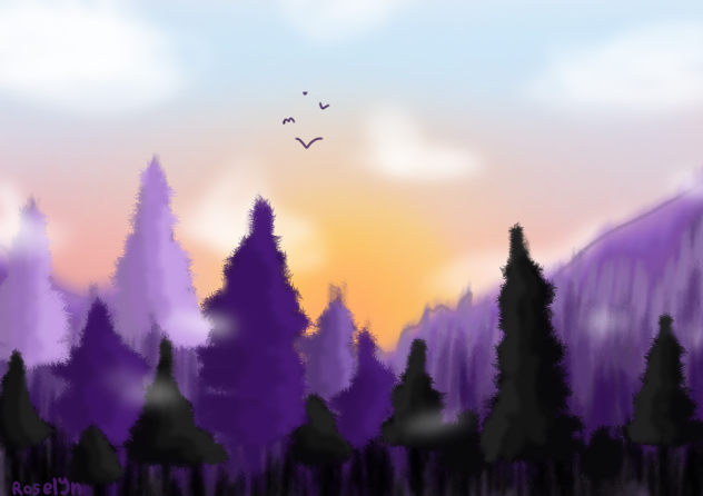 Sunset of lavender - ibisPaint