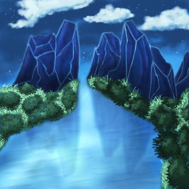 River mountains - ibisPaint