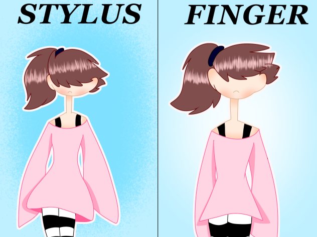 STYLUS VS FINGER - ibisPaint
