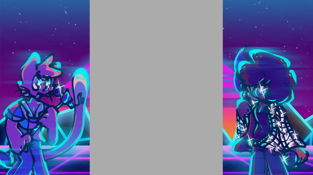 Synthwave mania background - ibisPaint