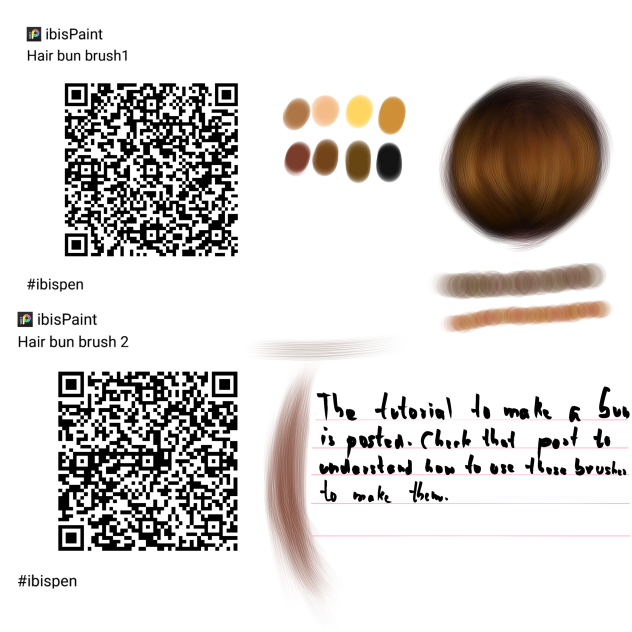 Hair bun brush - ibisPaint