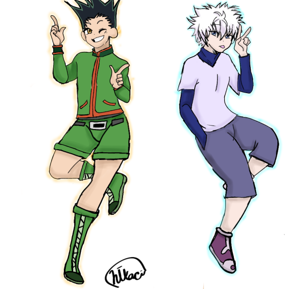 Killua and Gon fanart (Base used) - ibisPaint