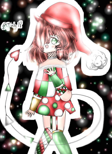 Christmas devil demon girl - ibisPaint