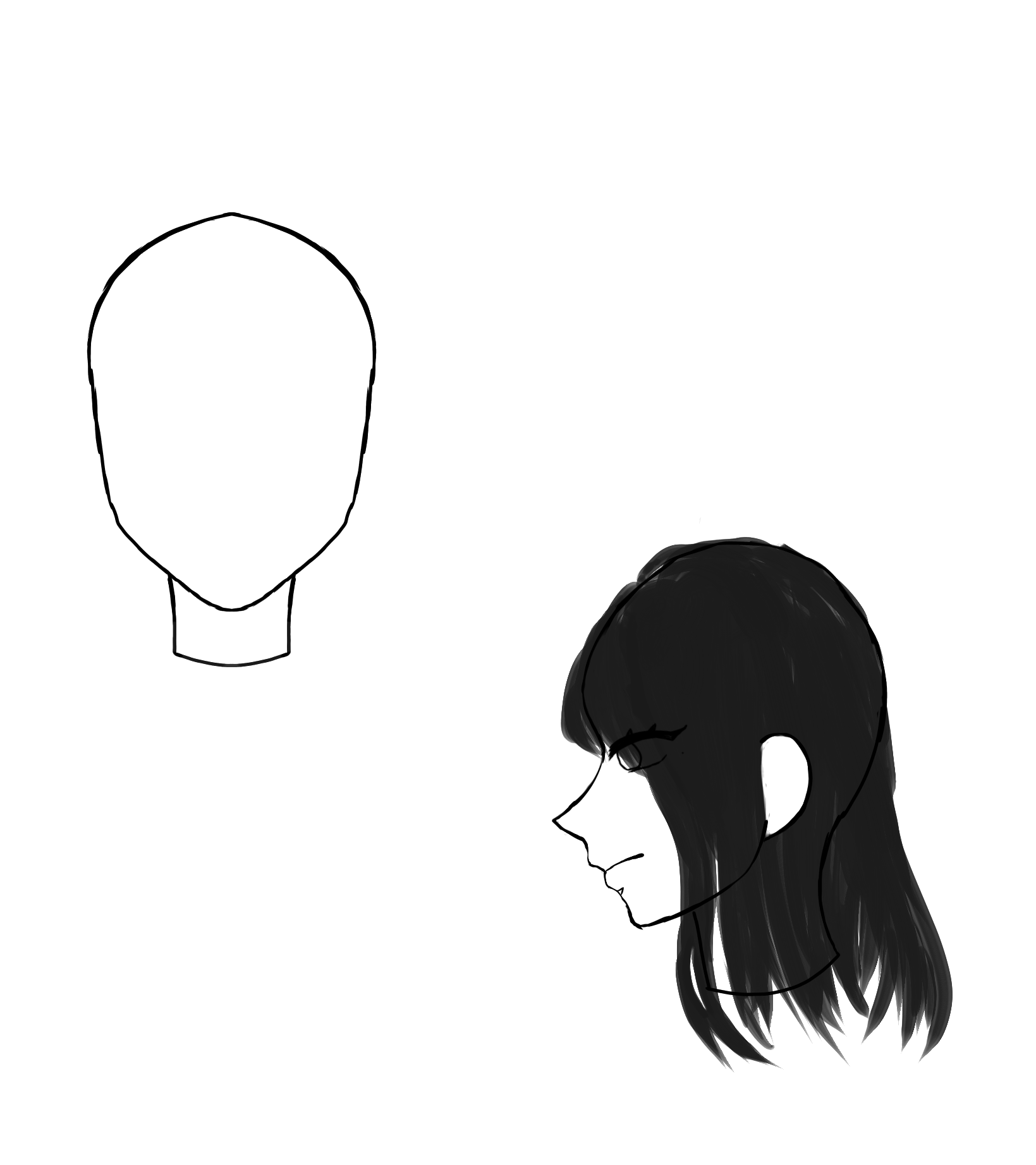 Hair (perspective practice) - ibisPaint