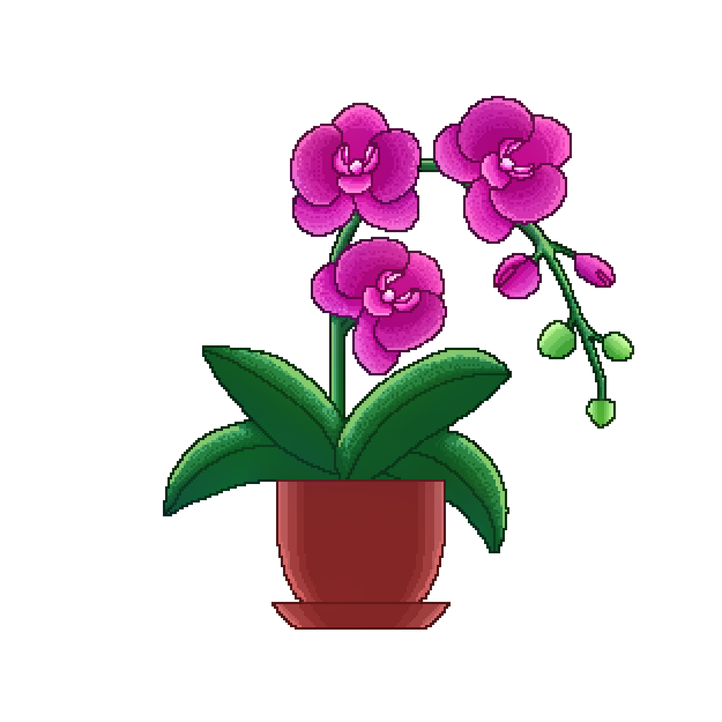 Orchid (pixel) - ibisPaint