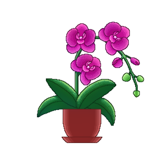 Orchid (pixel) - ibisPaint