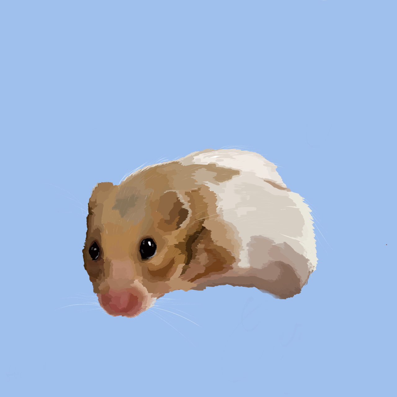 Hamster in blue - ibisPaint