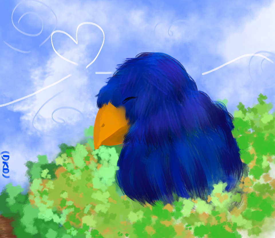 A sleepy bird - ibisPaint