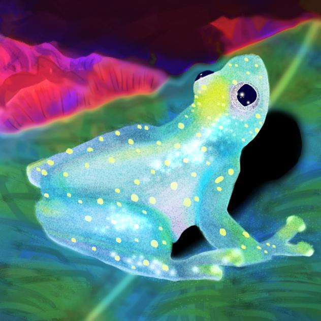 glass frog 🐸🍸 - ibisPaint