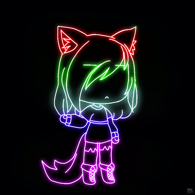 mi primer edit neon uwu - ibisPaint