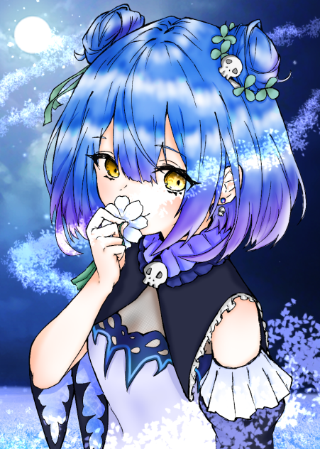 moonlight flower garden 🌛 - ibisPaint