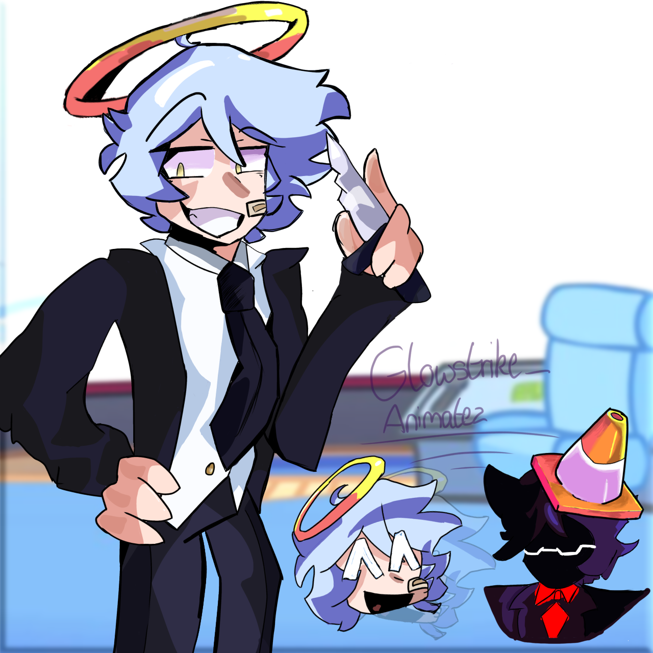 White Imposter FNF v4 (HUMAN) - ibisPaint