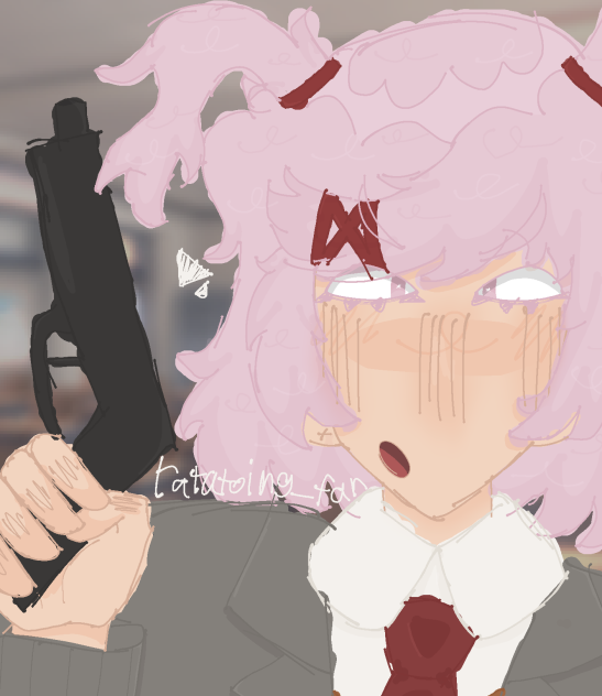 natsuki with a gun - ibisPaint