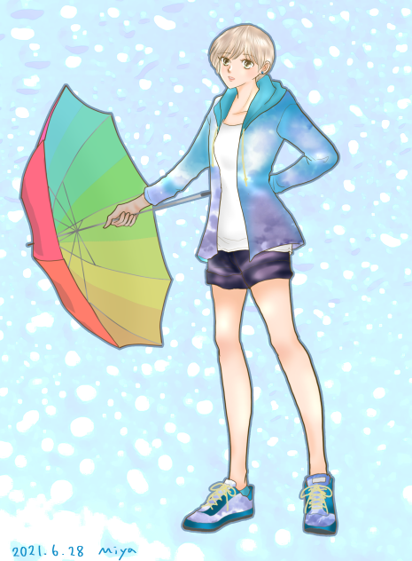 rainbow umbrella - ibisPaint
