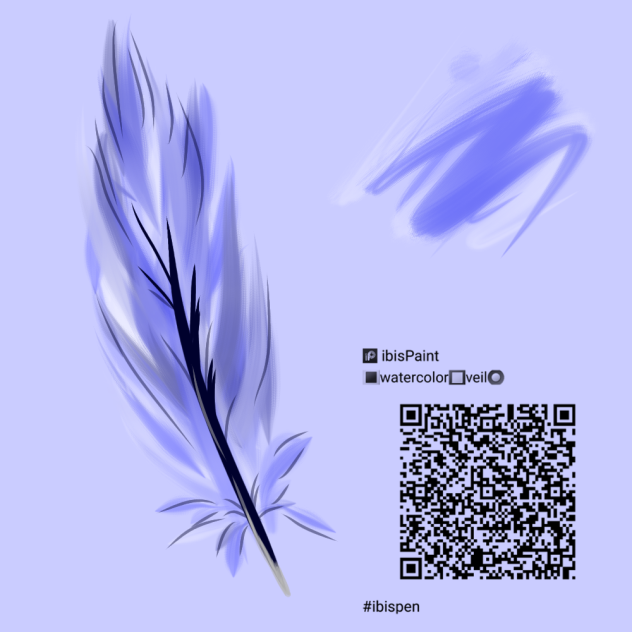 🔲watercolor🔳veil🔘brush⬜ - ibisPaint