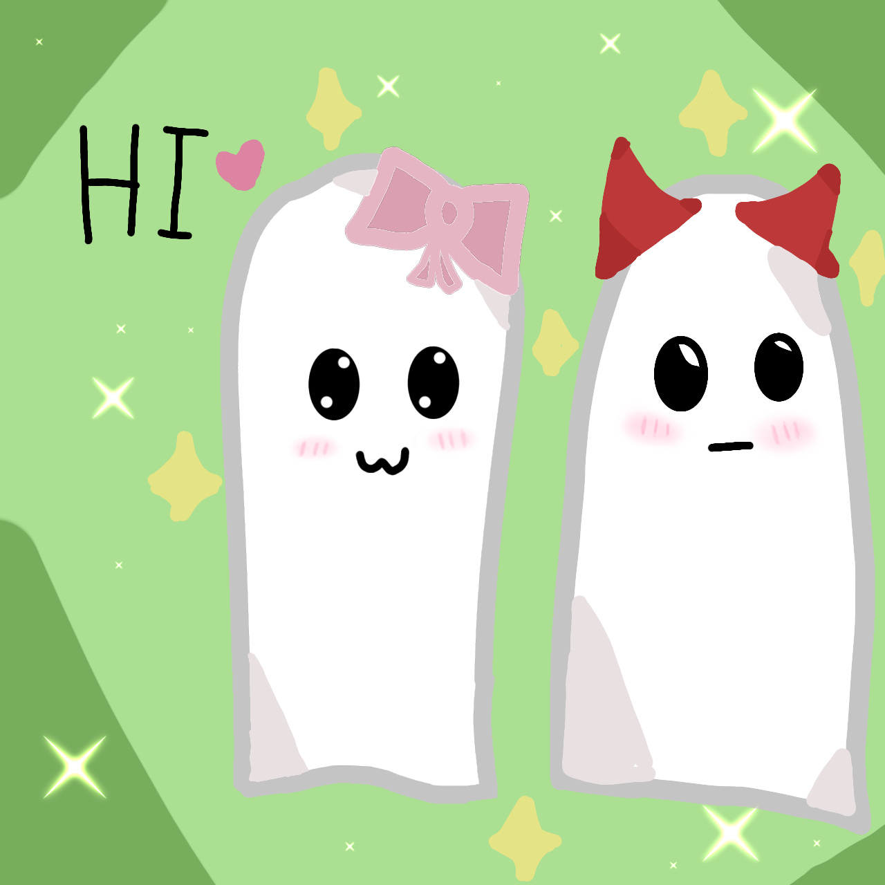 Happy and Angry Ghosts - ibisPaint