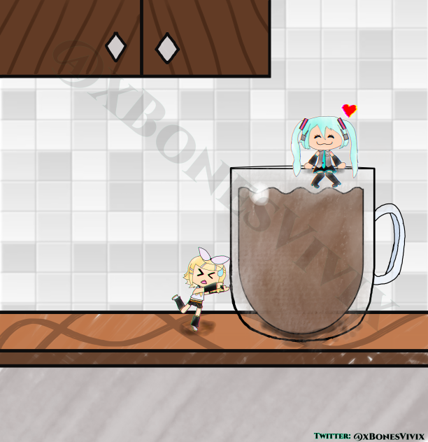 Small Miku and Small Rin - ibisPaint