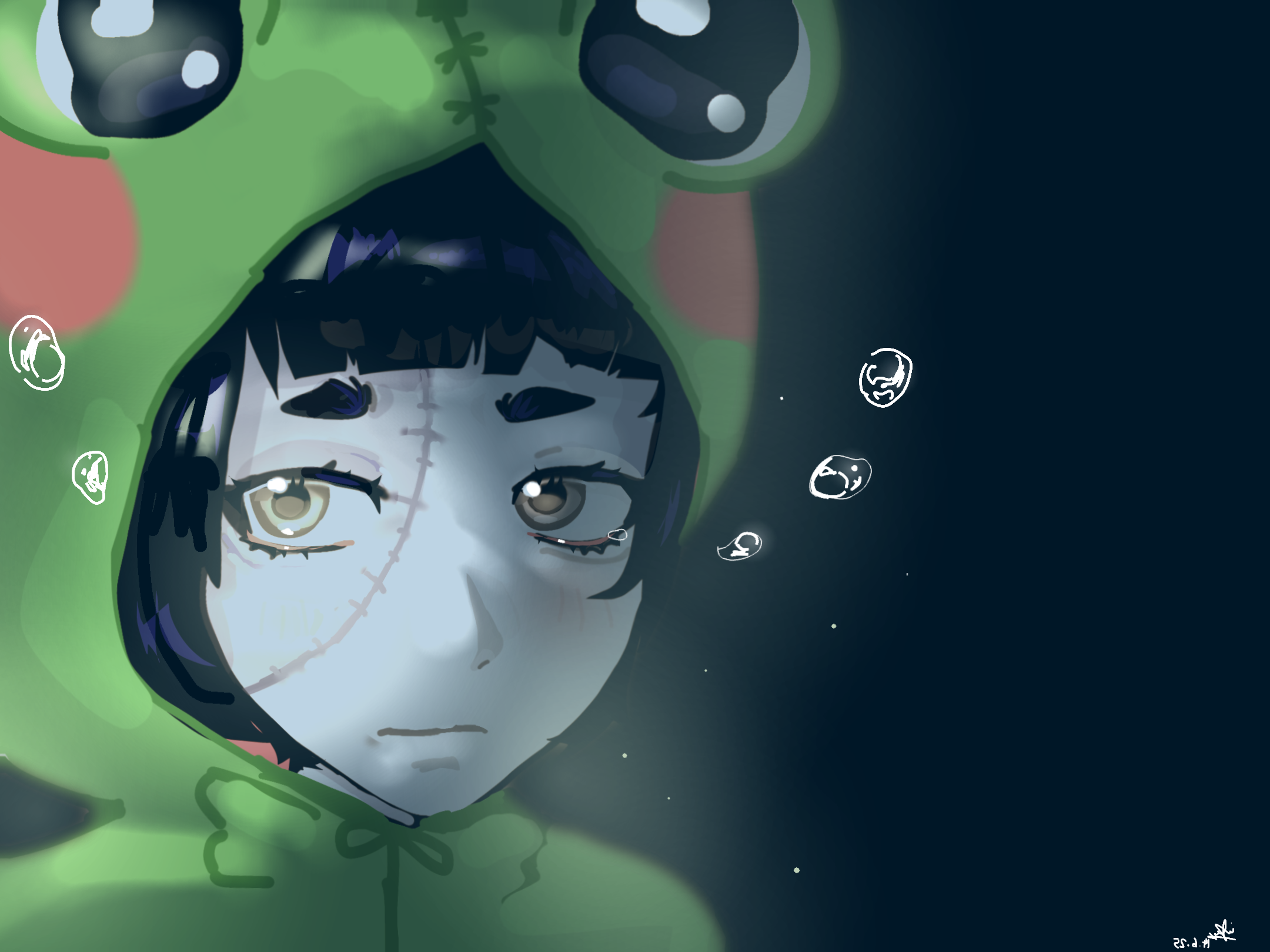 Crying in silent - ibisPaint